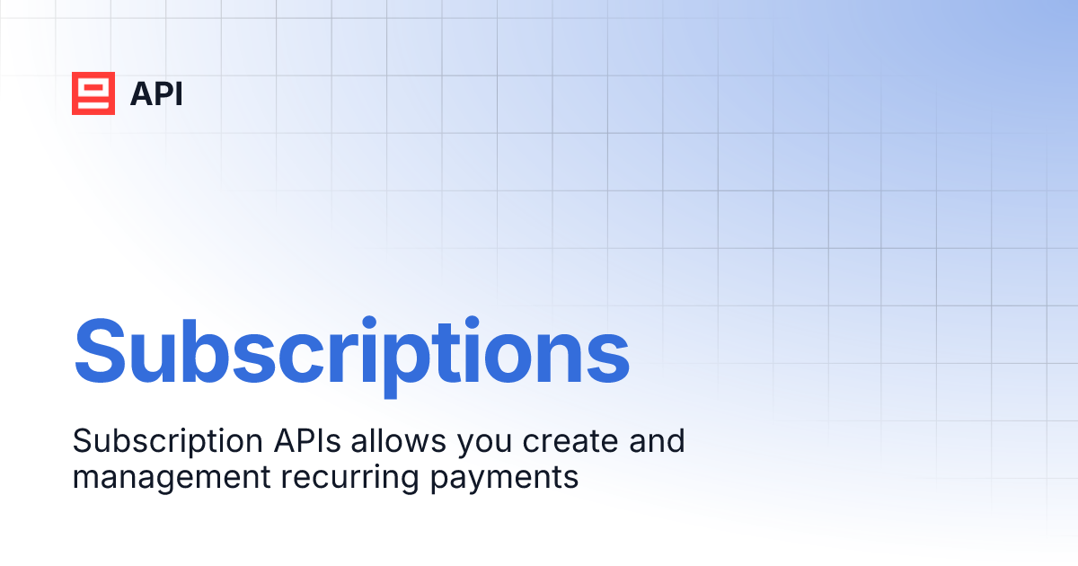 Subscriptions | API