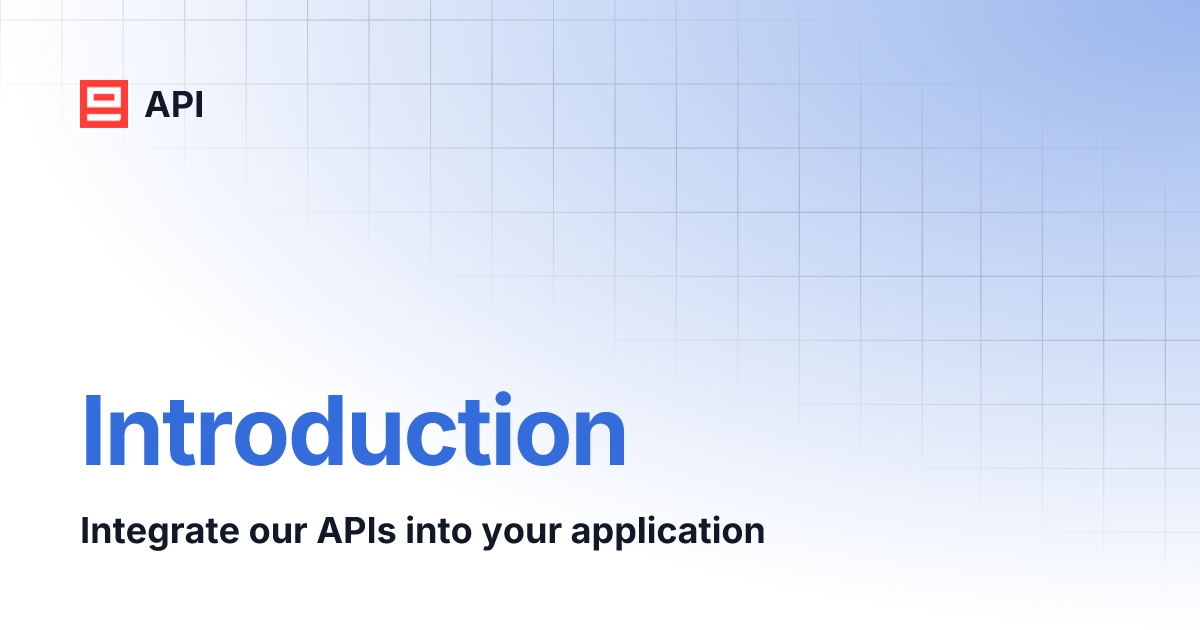 Introduction | API